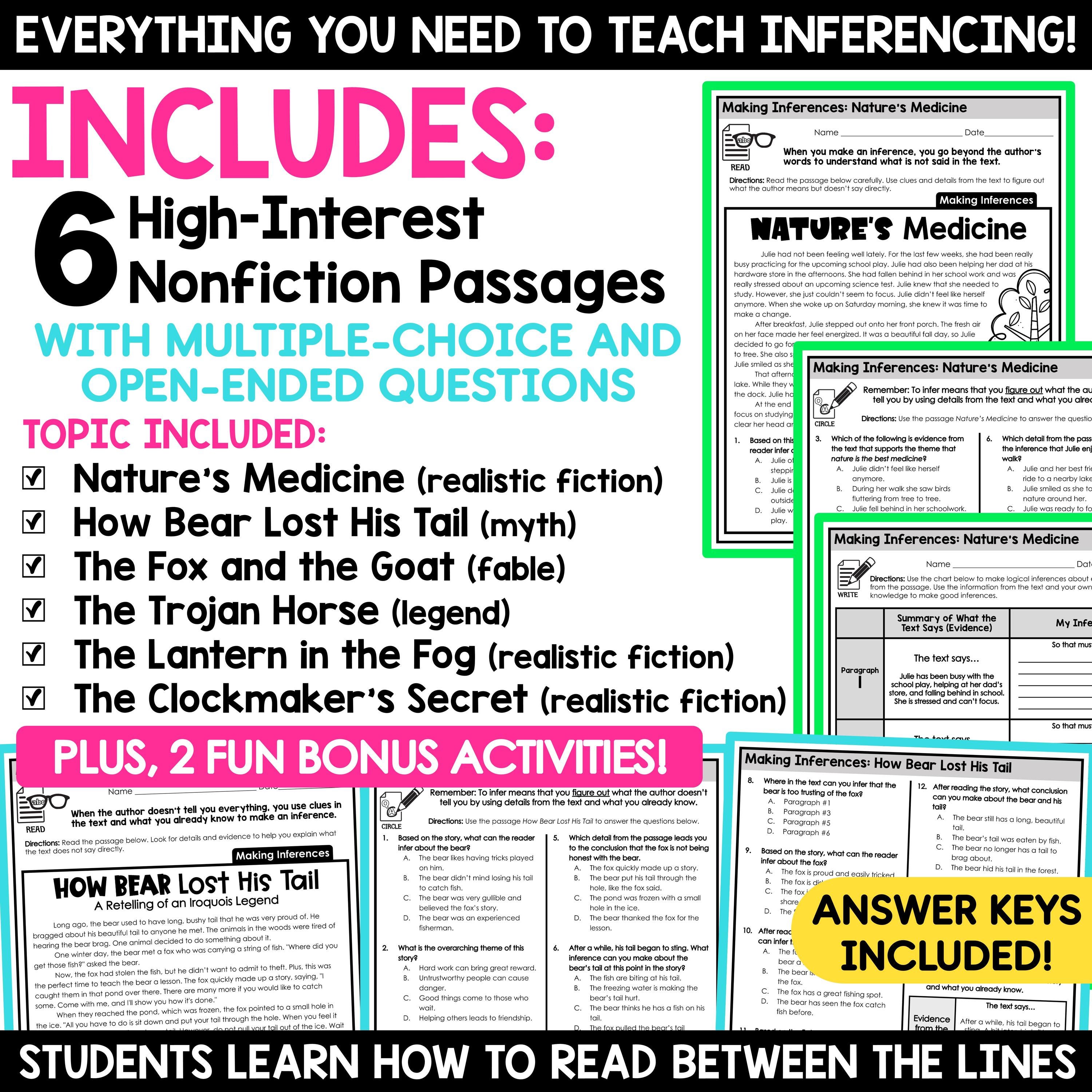 Making Inferences Drawing Conclusions Printable Worksheets, Inference ...