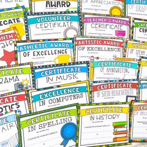 End of Year Student Awards Bundle | Editable Certificates for Classroom ...