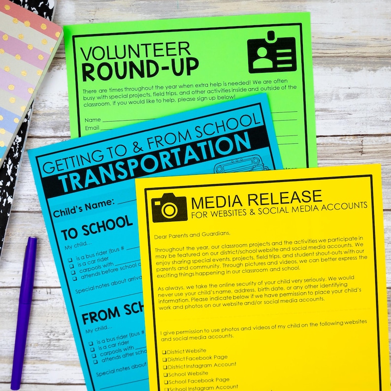 Welcome Back to School Letters and Forms Meet the Teacher Template ...