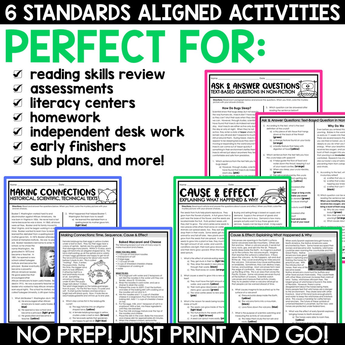 Fall Autumn Reading Comprehension Passages Worksheets Printables 3rd ...