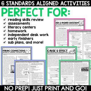 Fall Autumn Reading Comprehension Passages Worksheets Printables 3rd ...