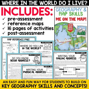 Map Skills US Geography Worksheet | Maps and Globes | Continents and ...