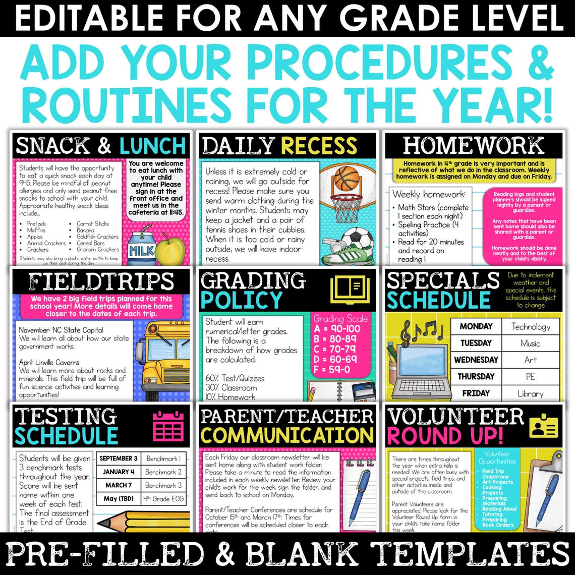 Back to School Slides Templates EDITABLE | Meet the Teacher Slideshow ...