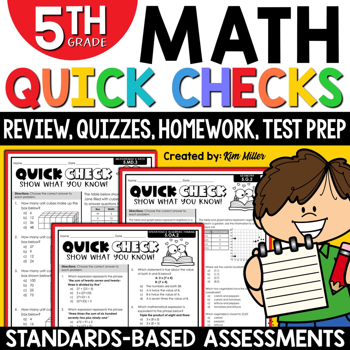 5th Grade Math Worksheet, 5th Grade Math Printable, Fifth Grade Math ...