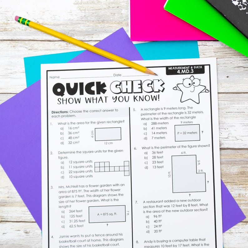 4th Grade Math Worksheet, 4th Grade Math Printable, Fourth Grade Math ...