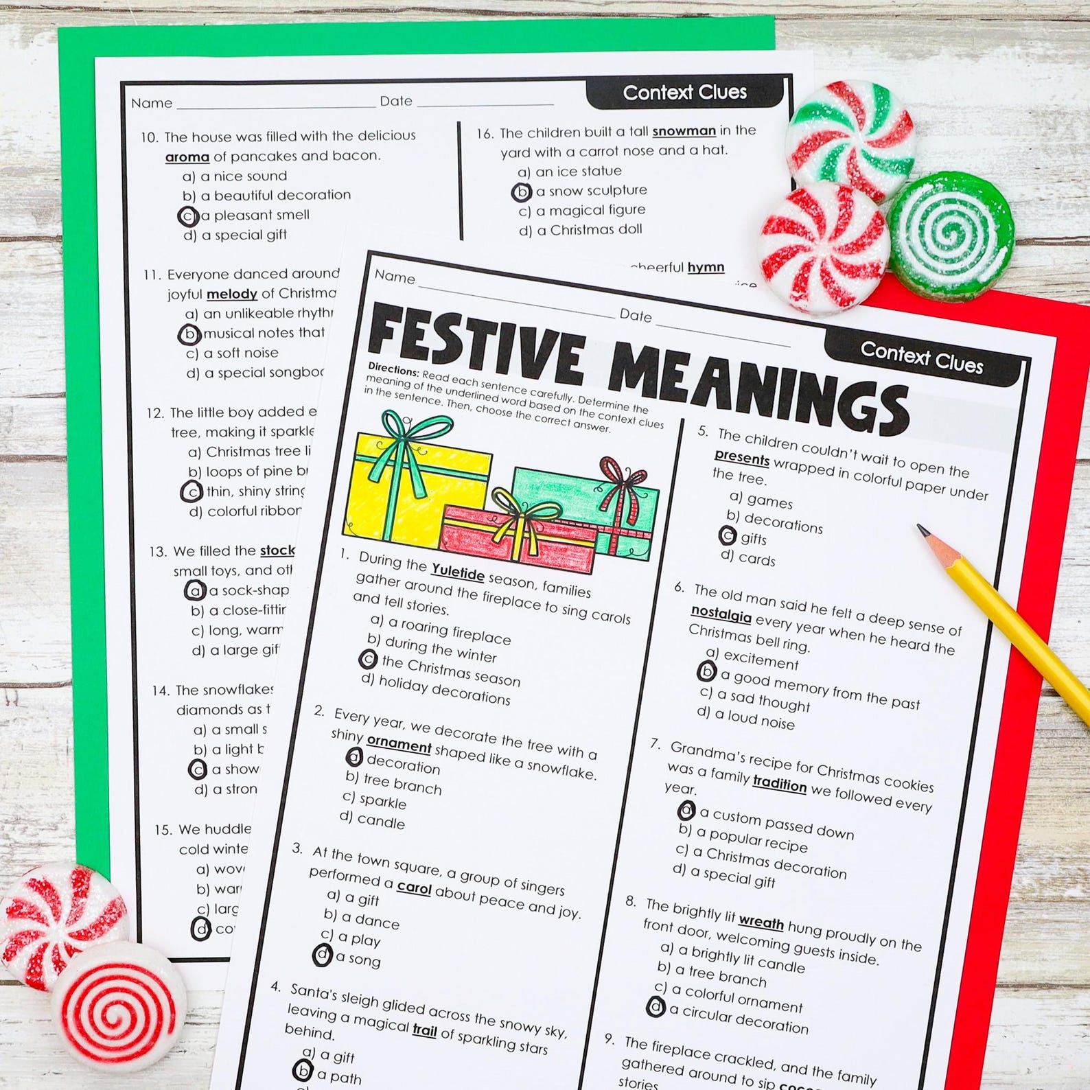 Christmas Reading Worksheets for 4th & 5th Grade | No Prep Printable ...