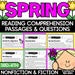 Spring Reading Activity | Comprehension Worksheets & Passages With ...