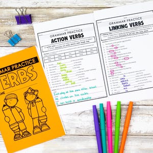 Parts of Speech Posters for Classroom Elementary, Grammar Worksheets ...