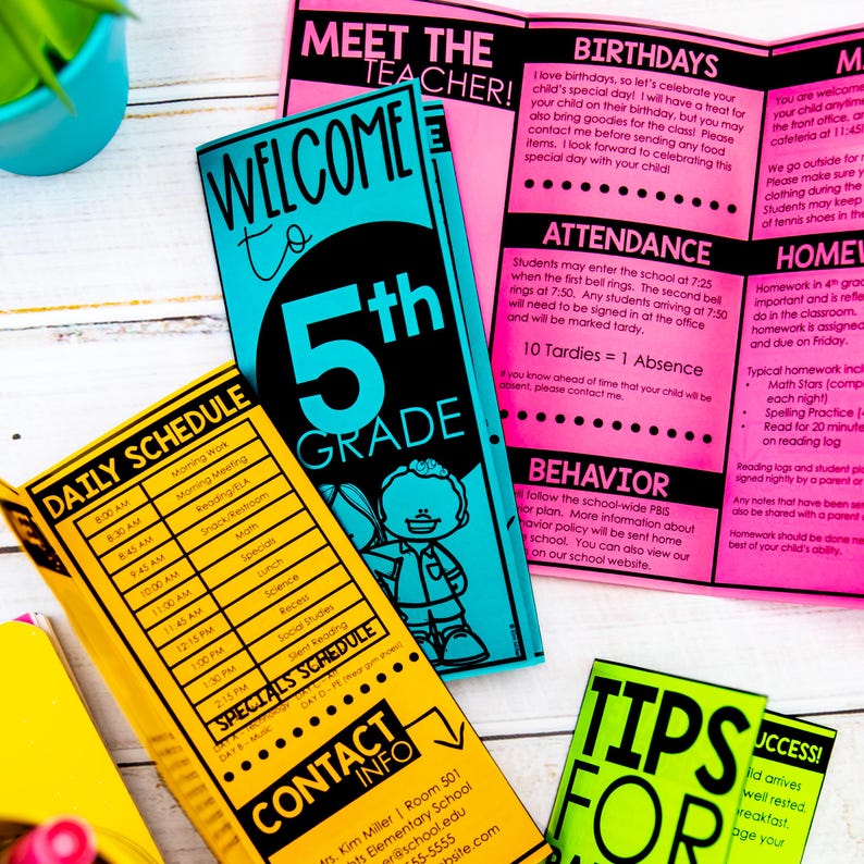 Welcome Back to School EDITABLE Letter Brochure Meet the Teacher ...