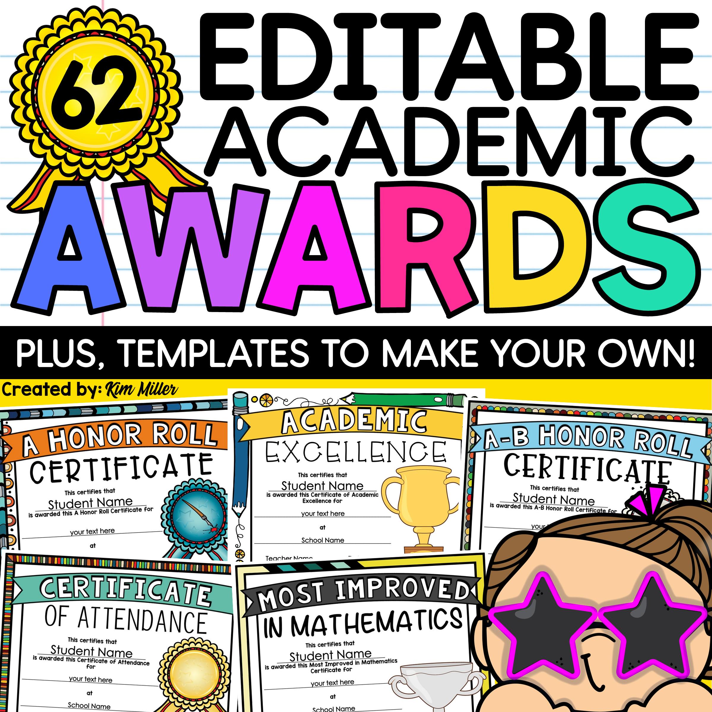 End of Year Academic Awards, Student Achievement Certificates for ...