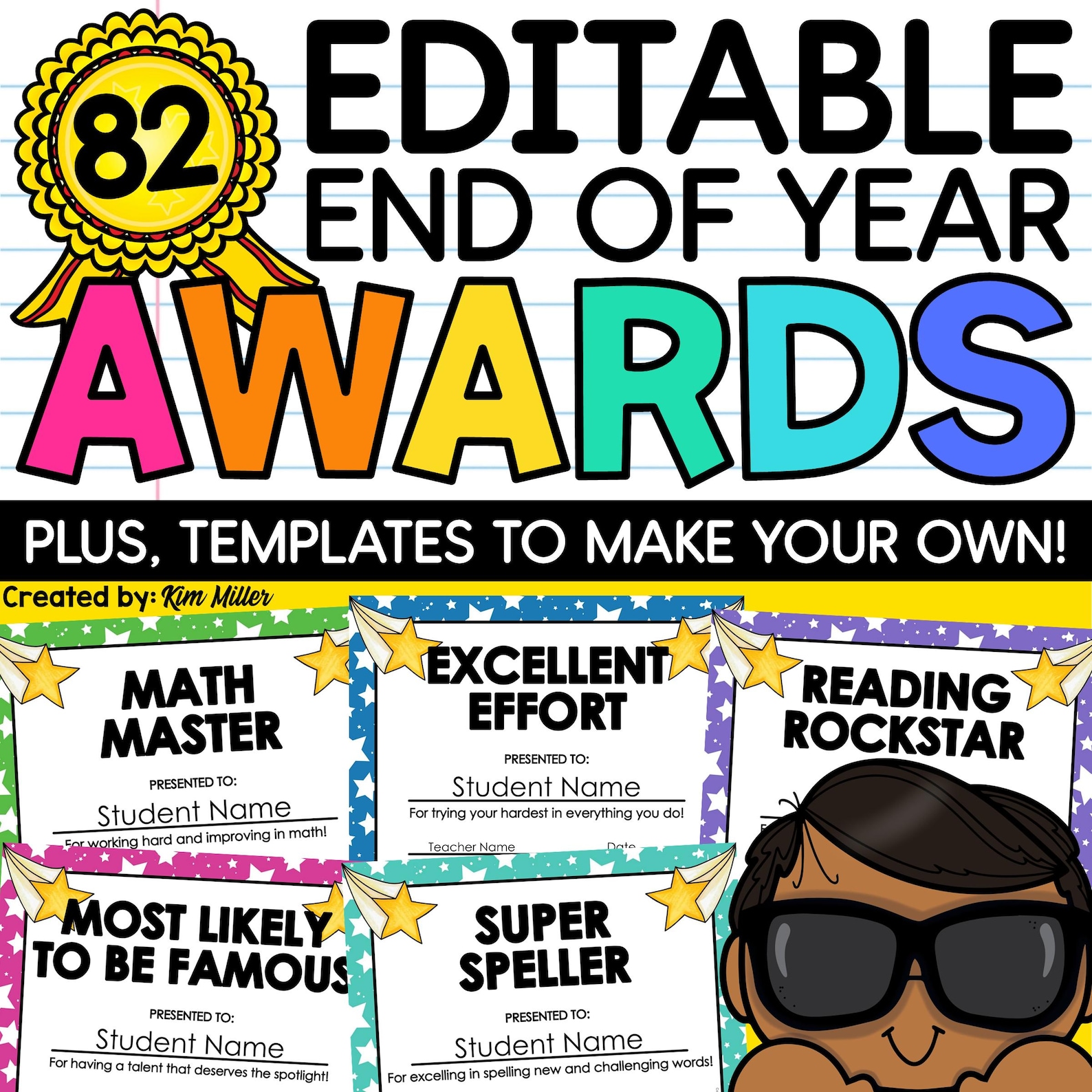 End of Year Awards Ceremony, Editable Superlative Awards for Teachers ...