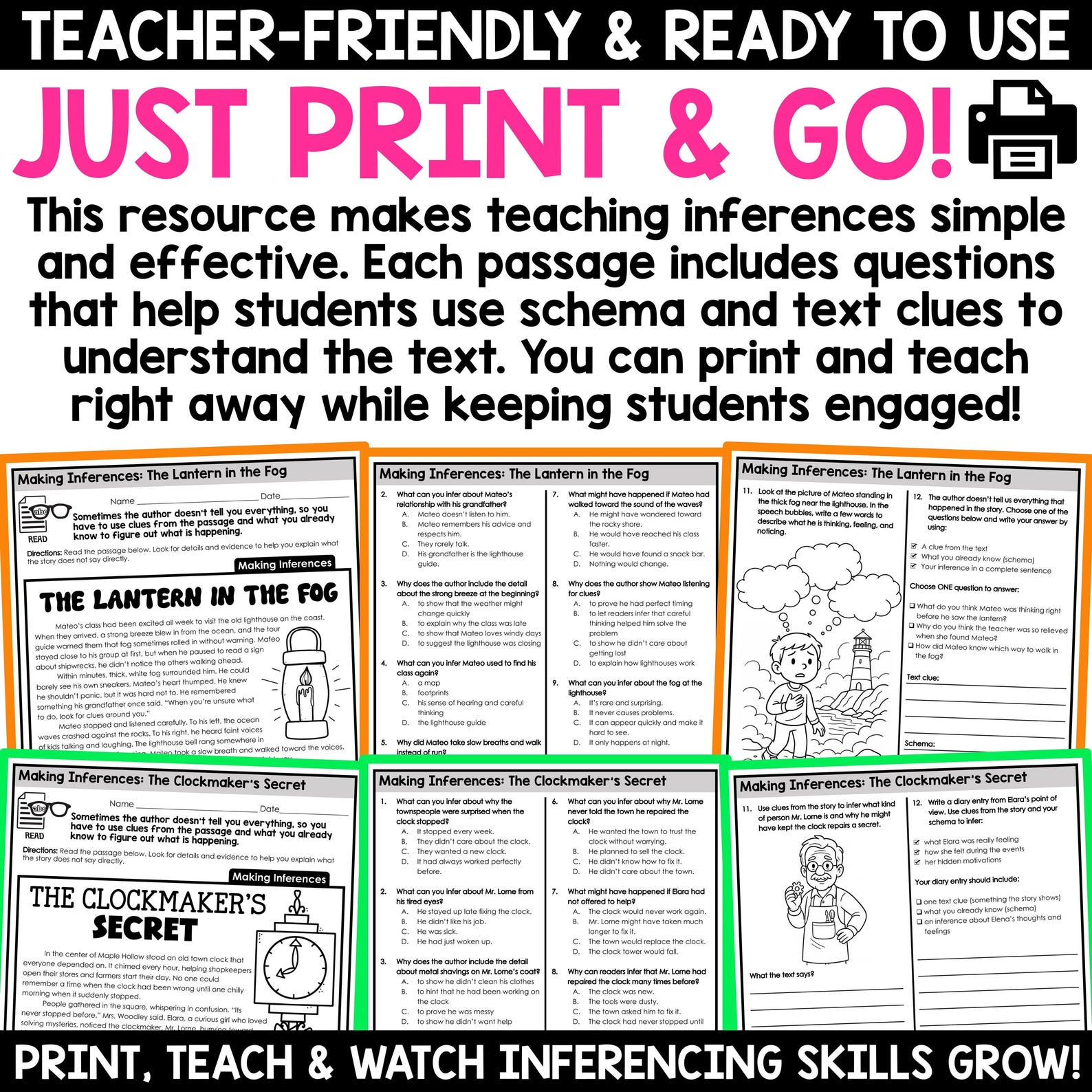 Making Inferences Drawing Conclusions Printable Worksheets, Inference ...