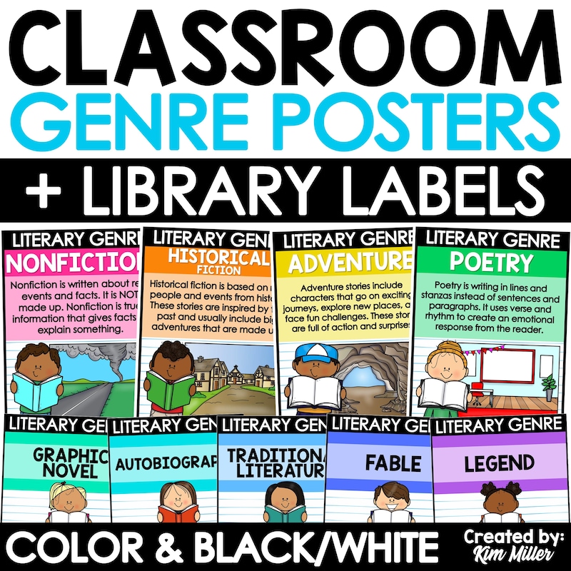 Library Genre - Etsy