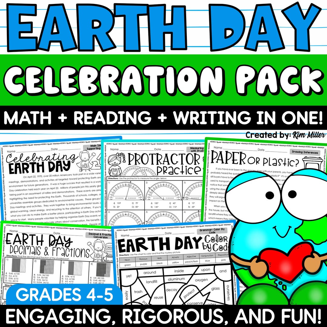 Earth Day Activities Math Reading Writing Worksheets Printables, No ...