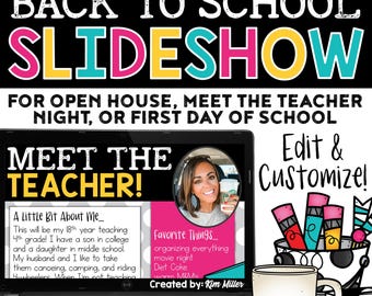 Editable COLORFUL Back to School Night Powerpoint Template | Open House ...