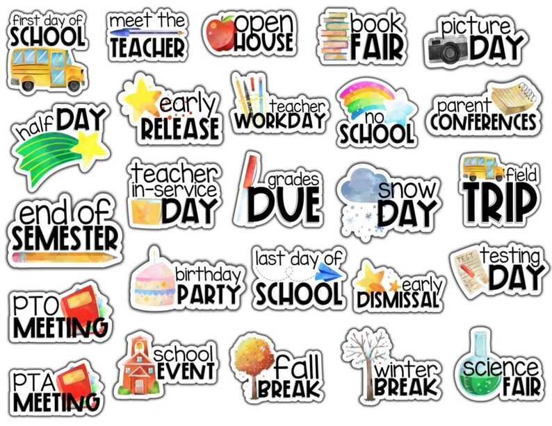 Digital Stickers for Teachers | Digital Stickers for Teacher Planner ...