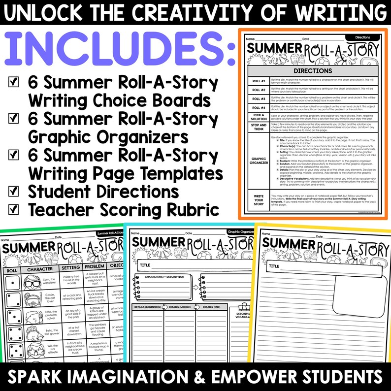 Summer Writing Prompts for Kids Creative Writing Prompts Worksheets ...