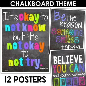 Motivational Growth Mindset Posters for Classroom Teachers, Inspiring ...