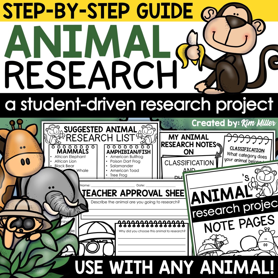 Animal Research Project Template | Report Notes & Writing Unit for ...