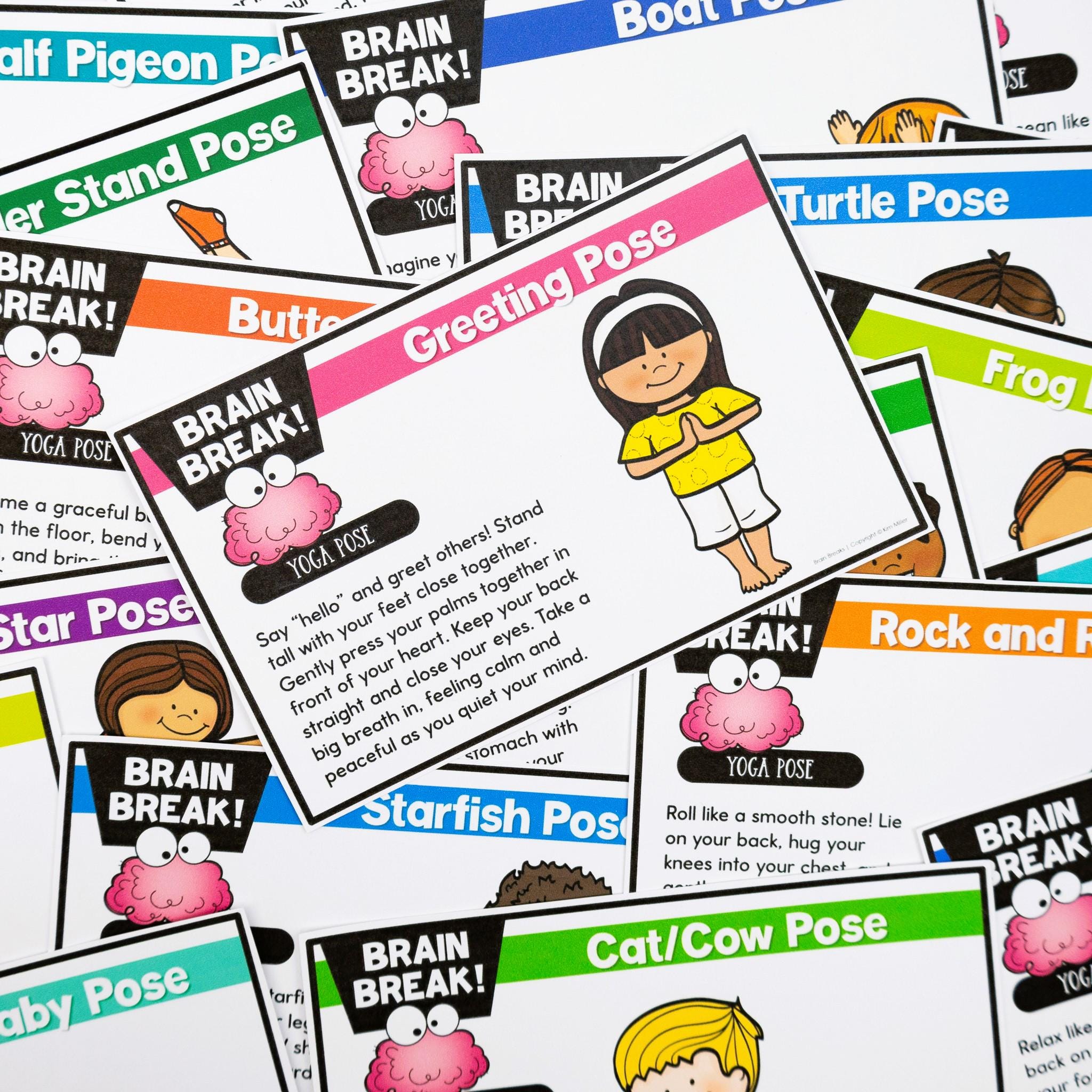 Mindfulness Activities for Kids | Kids Yoga Pose Cards | Brain Breaks ...