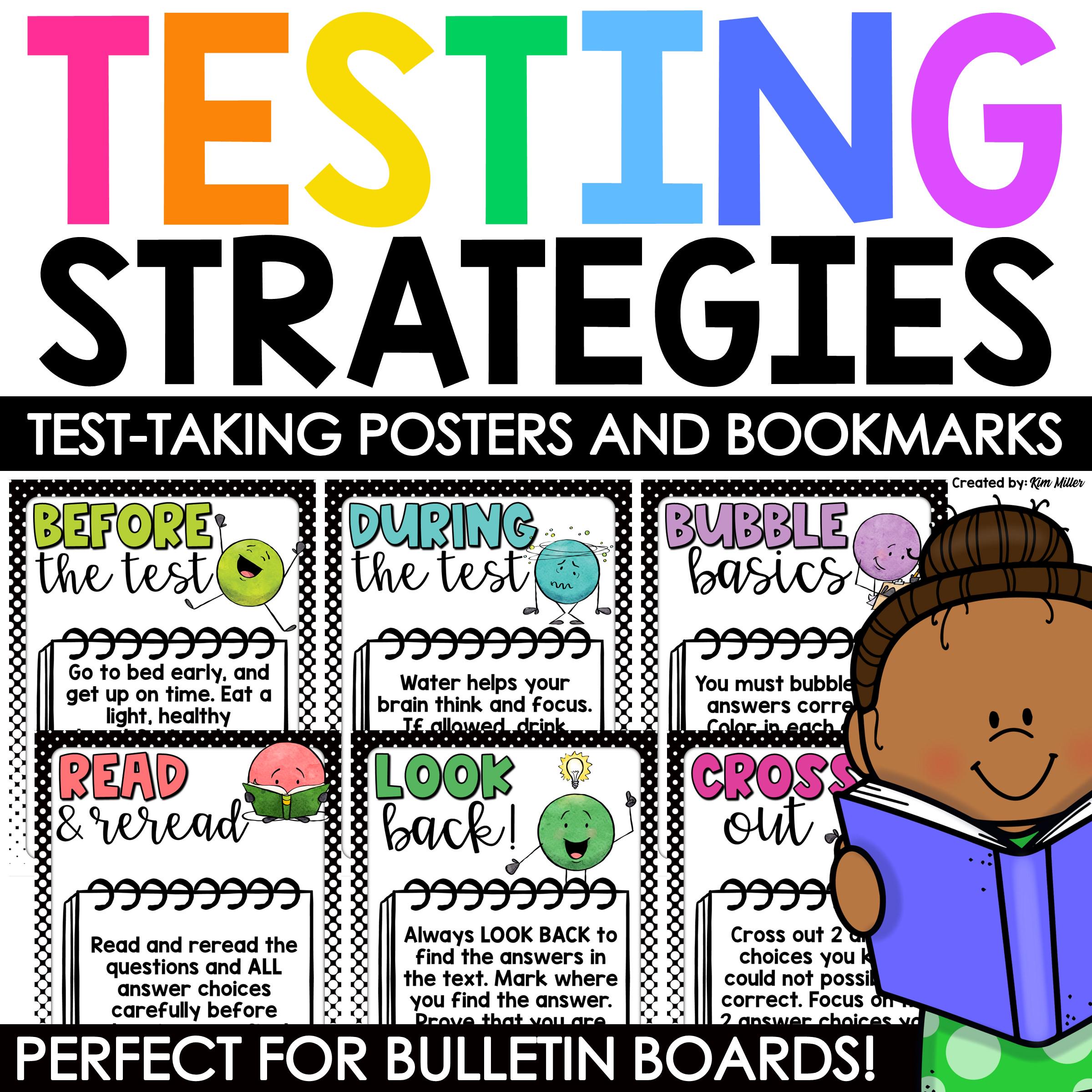 Test Taking Strategies Posters Printable | Motivational Testing ...