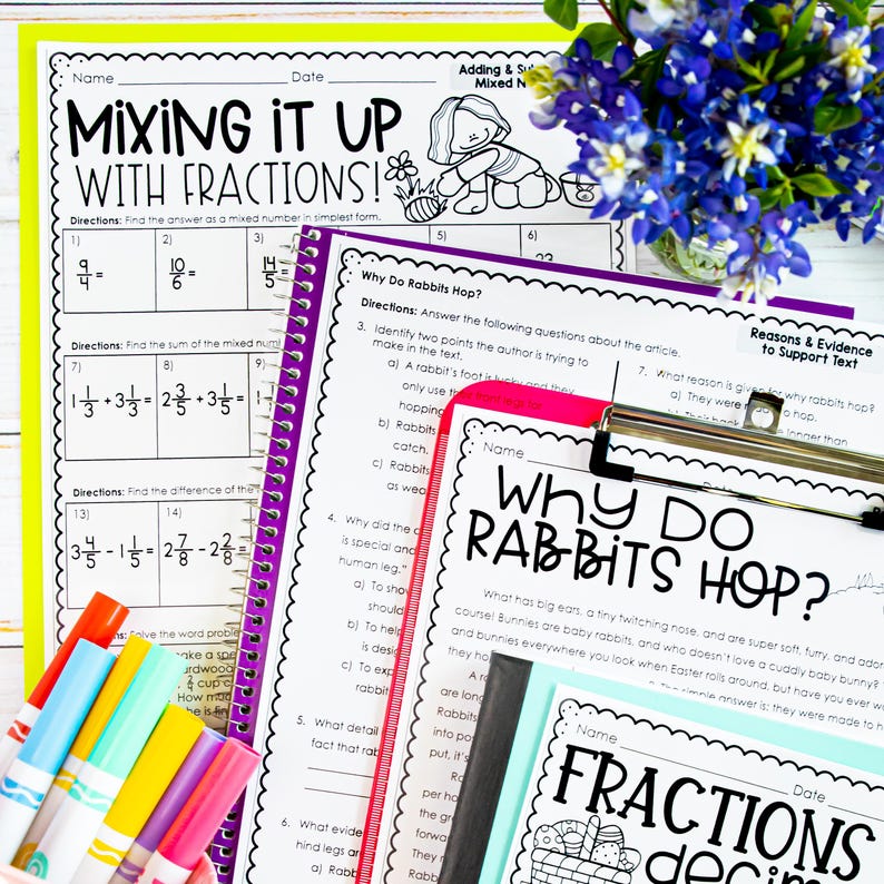 Hojas de trabajo imprimibles de Pascua, matemáticas, lectura y ...