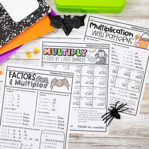 Halloween Activities Multiplication Practice Sheets Fall Math ...