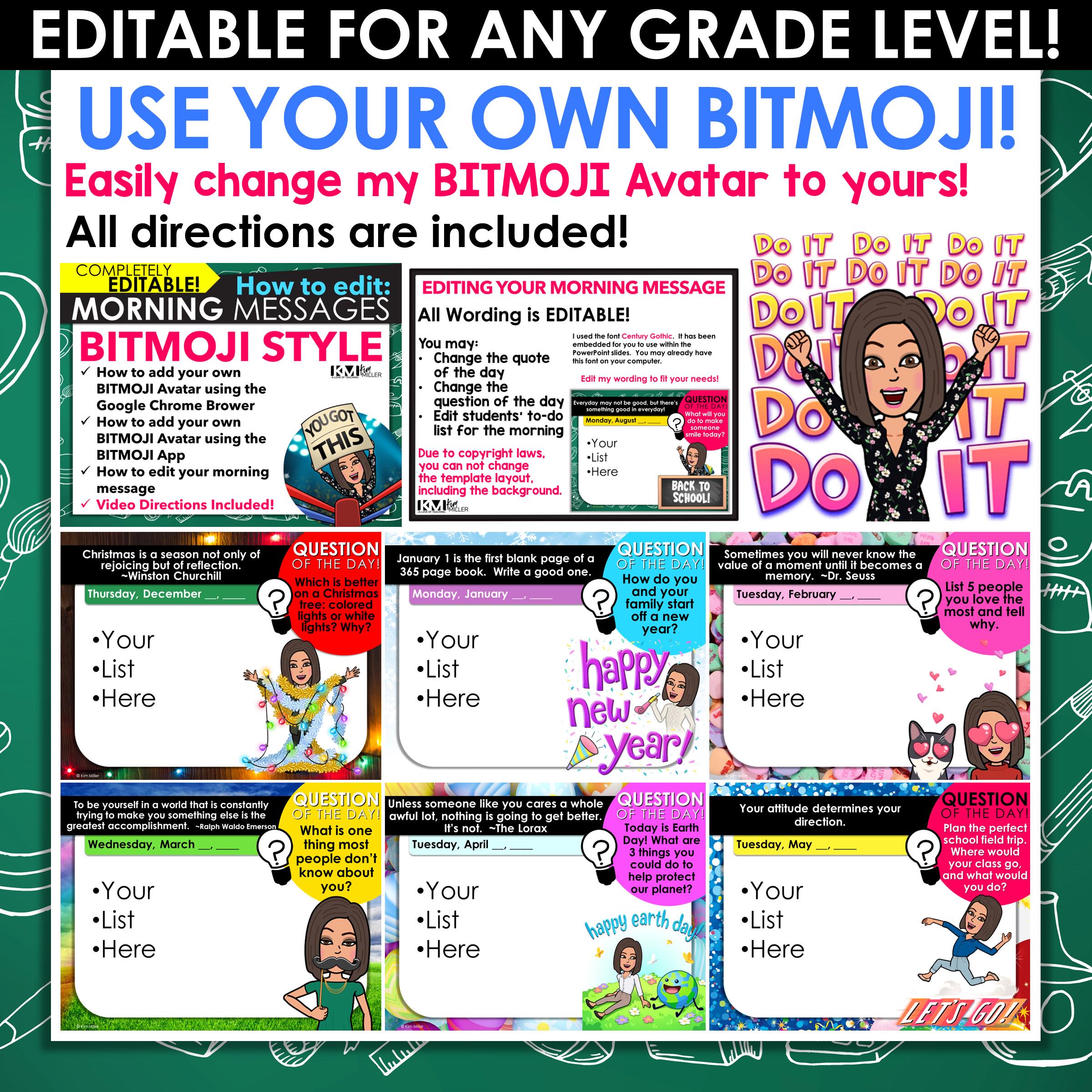 Morning Slides for Teachers Template, Morning Meeting Slides, Daily ...