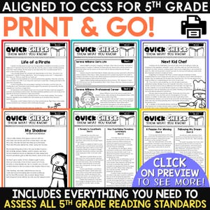 5th Grade Reading Comprehension Passages & Questions, 5th Grade Reading ...