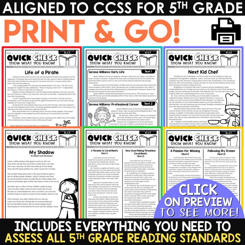 5th Grade Reading Comprehension Passages & Questions, 5th Grade Reading ...