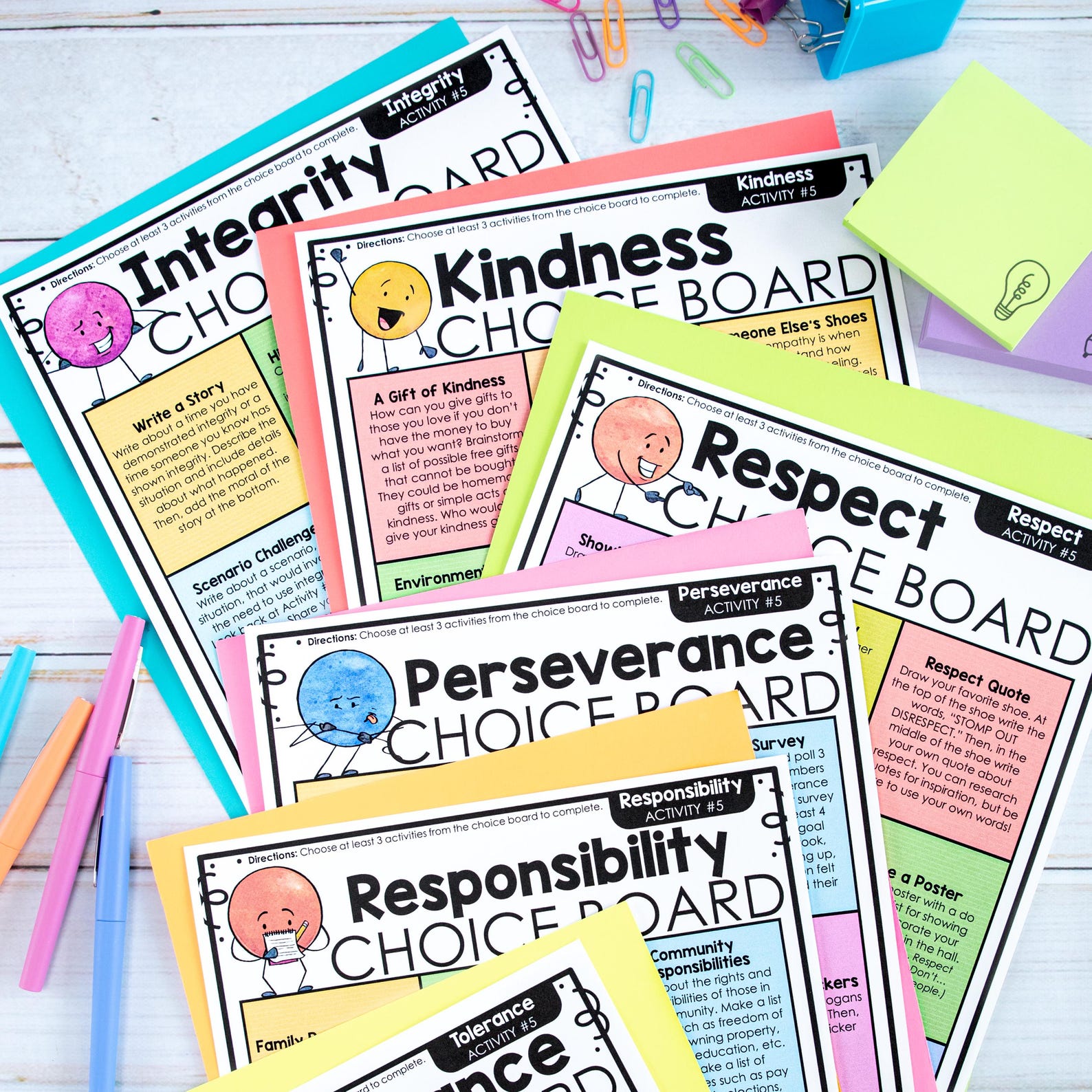 Character Education Social Emotional Learning Activities for Classroom ...