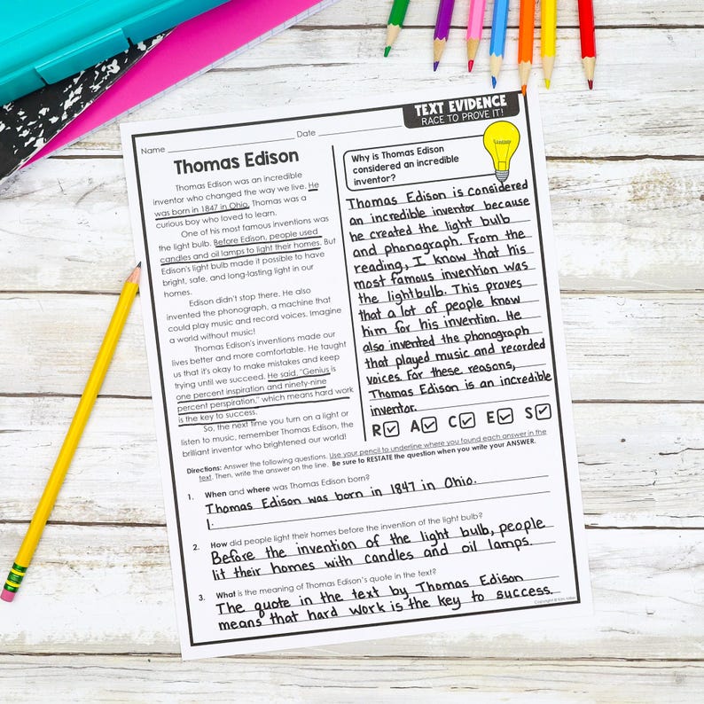 RACES Writing Strategy Posters & Anchor Chart | Text Evidence ...