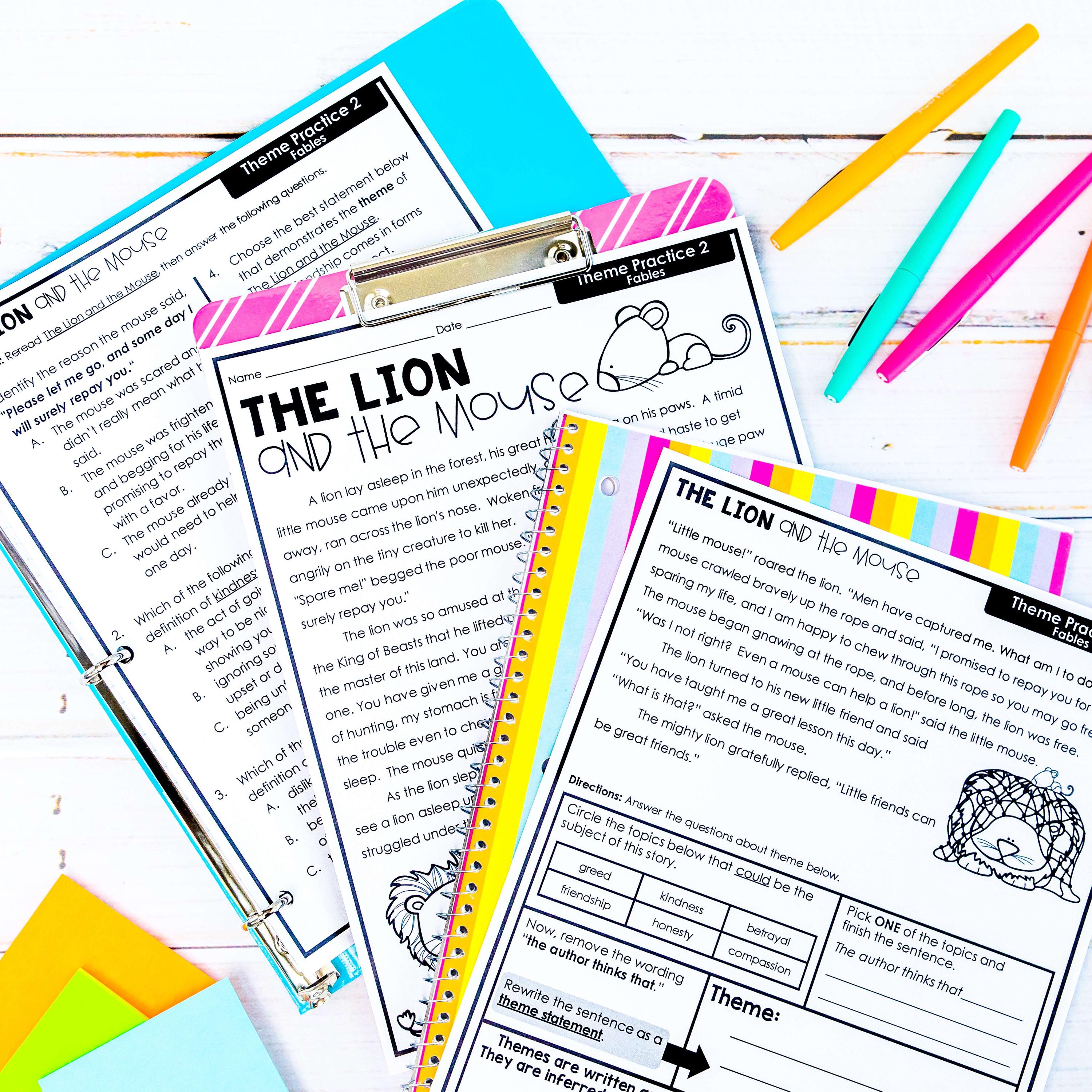 Aesop's Fables Curriculum, Teaching Theme With Aesop's Fables ...