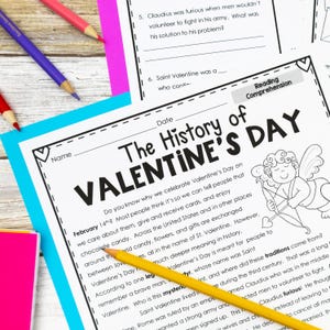 Valentine's Day Math & Reading Activities, 4th 5th Grade (instant ...