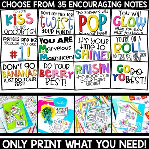 Testing Treat Tags for Teachers Motivational Candy Tags and ...