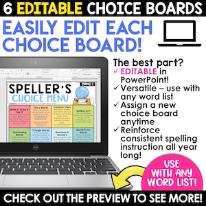 Spelling Word Work 3rd 4th 5th Grade Spelling Practice Activities ...