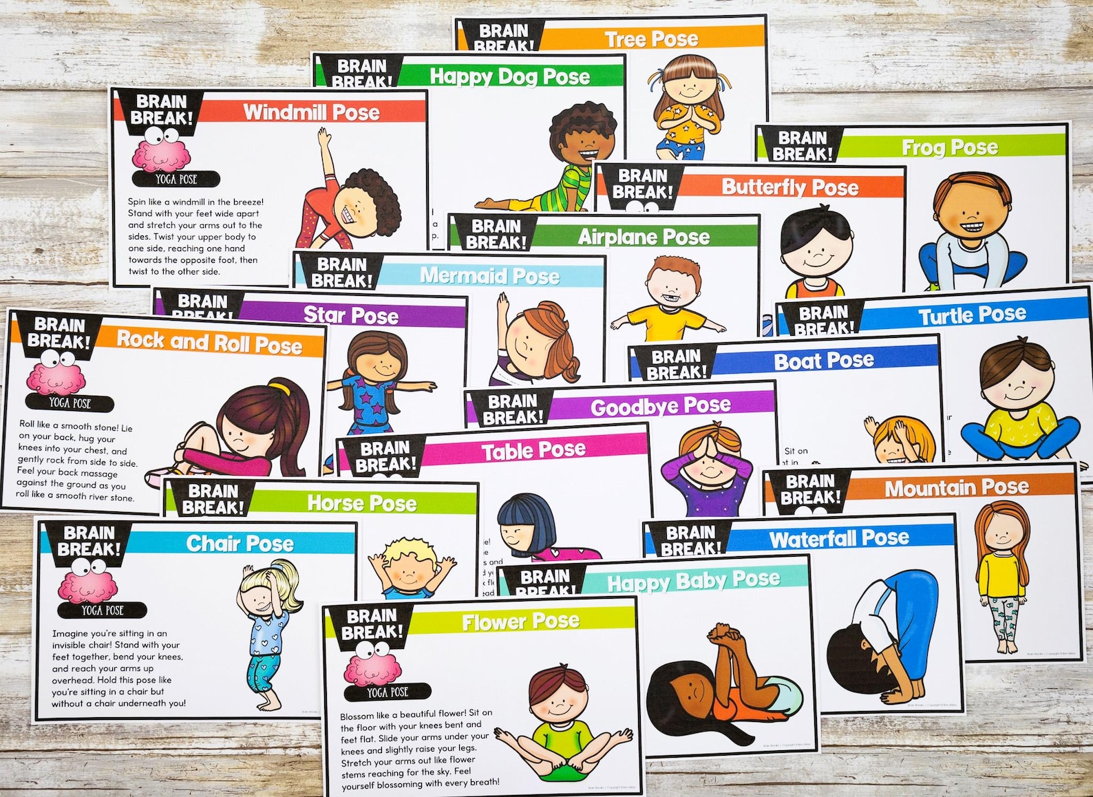 Mindfulness Activities for Kids | Kids Yoga Pose Cards | Brain Breaks ...