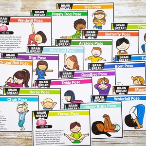 Mindfulness Activities for Kids | Kids Yoga Pose Cards | Brain Breaks ...