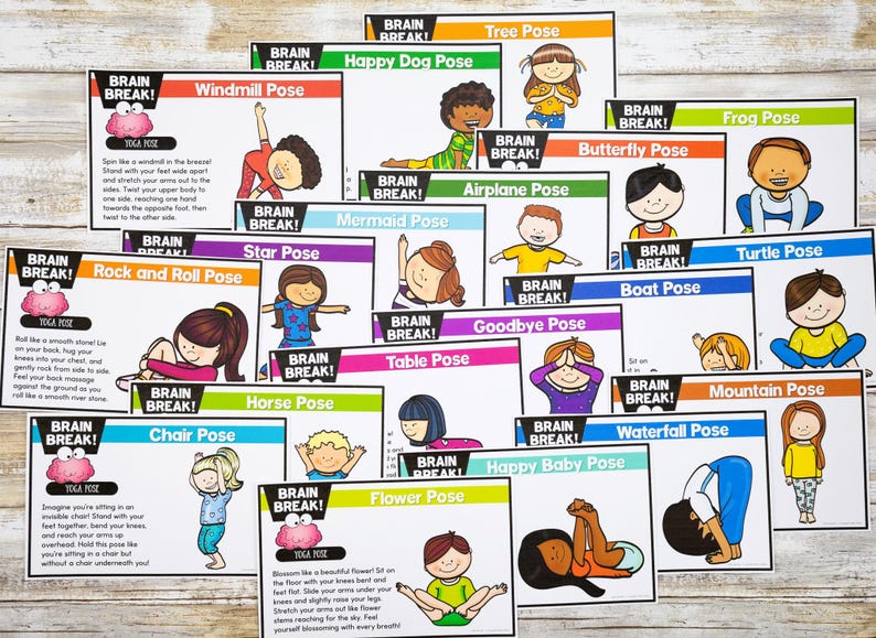 Mindfulness Activities for Kids | Kids Yoga Pose Cards | Brain Breaks ...