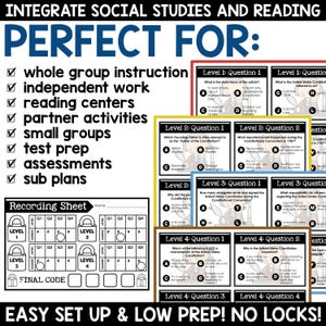 Constitution Day for Kids Escape Room Social Studies Activity, US ...