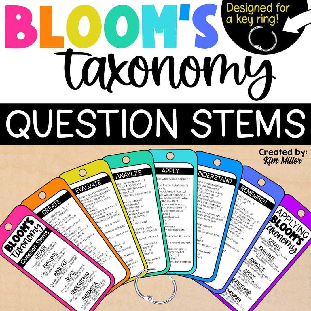 Bloom’s Taxonomy Question Stems | Higher Order Thinking Questions for ...