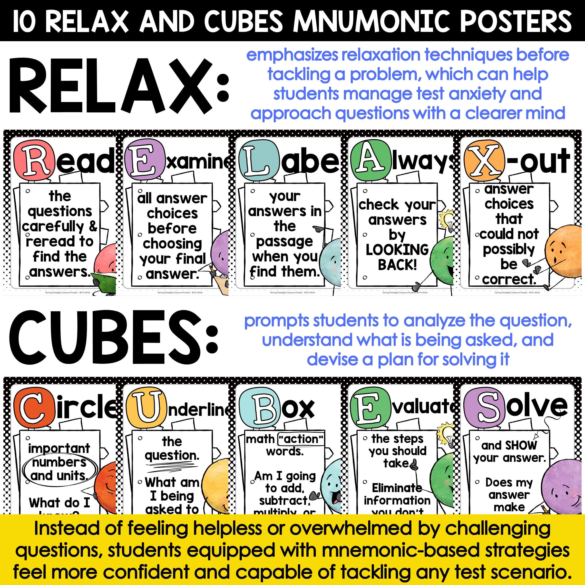 Test Taking Strategies Posters Printable | Motivational Testing ...