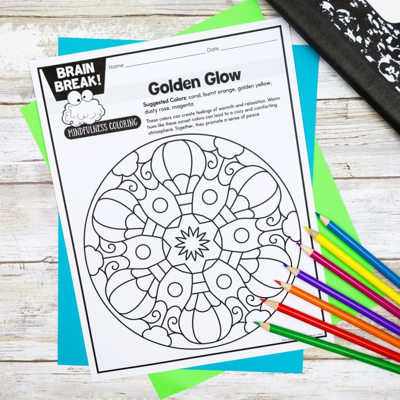Mindfulness Coloring Pages Activities for Kids | Coloring Pages for ...