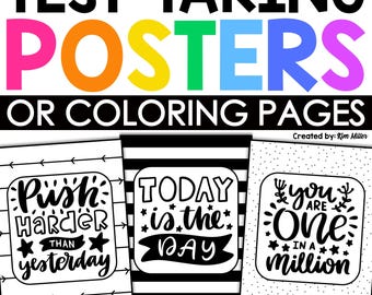 State Testing Encouragement Posters - Etsy