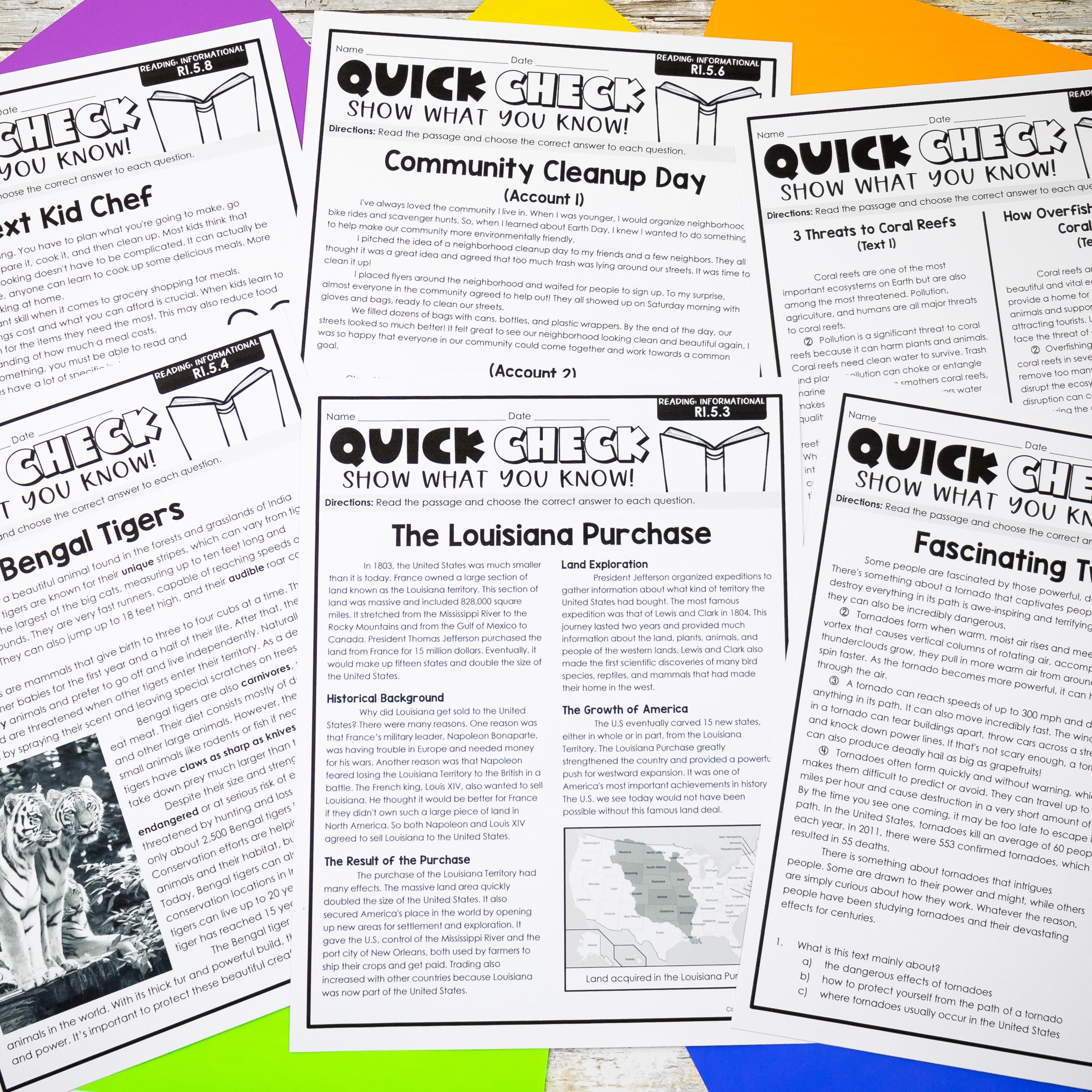 5th Grade Reading Comprehension Passages Questions 5th Grade Reading