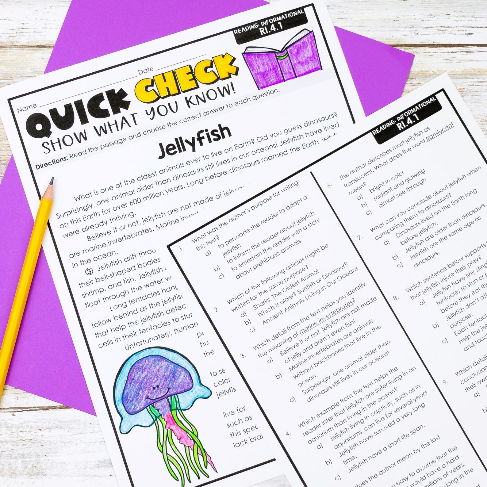 4th Grade Reading Comprehension Passages & Questions, 4th Grade Reading ...