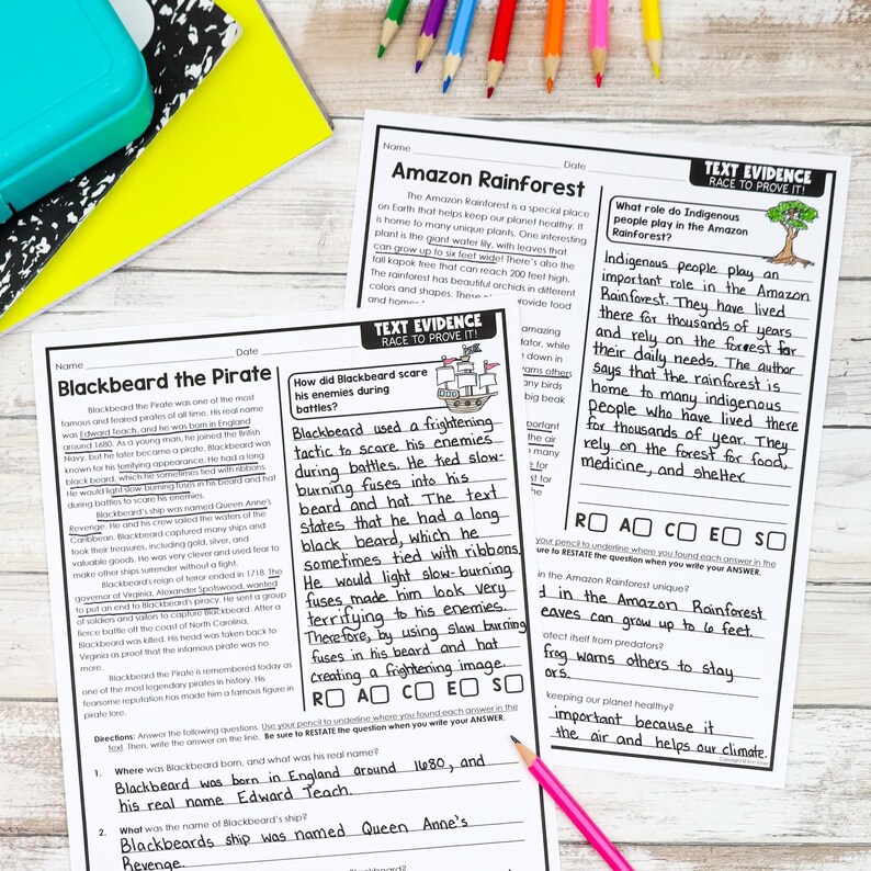 RACES Writing Strategy Anchor Chart Text Evidence Worksheets Reading ...