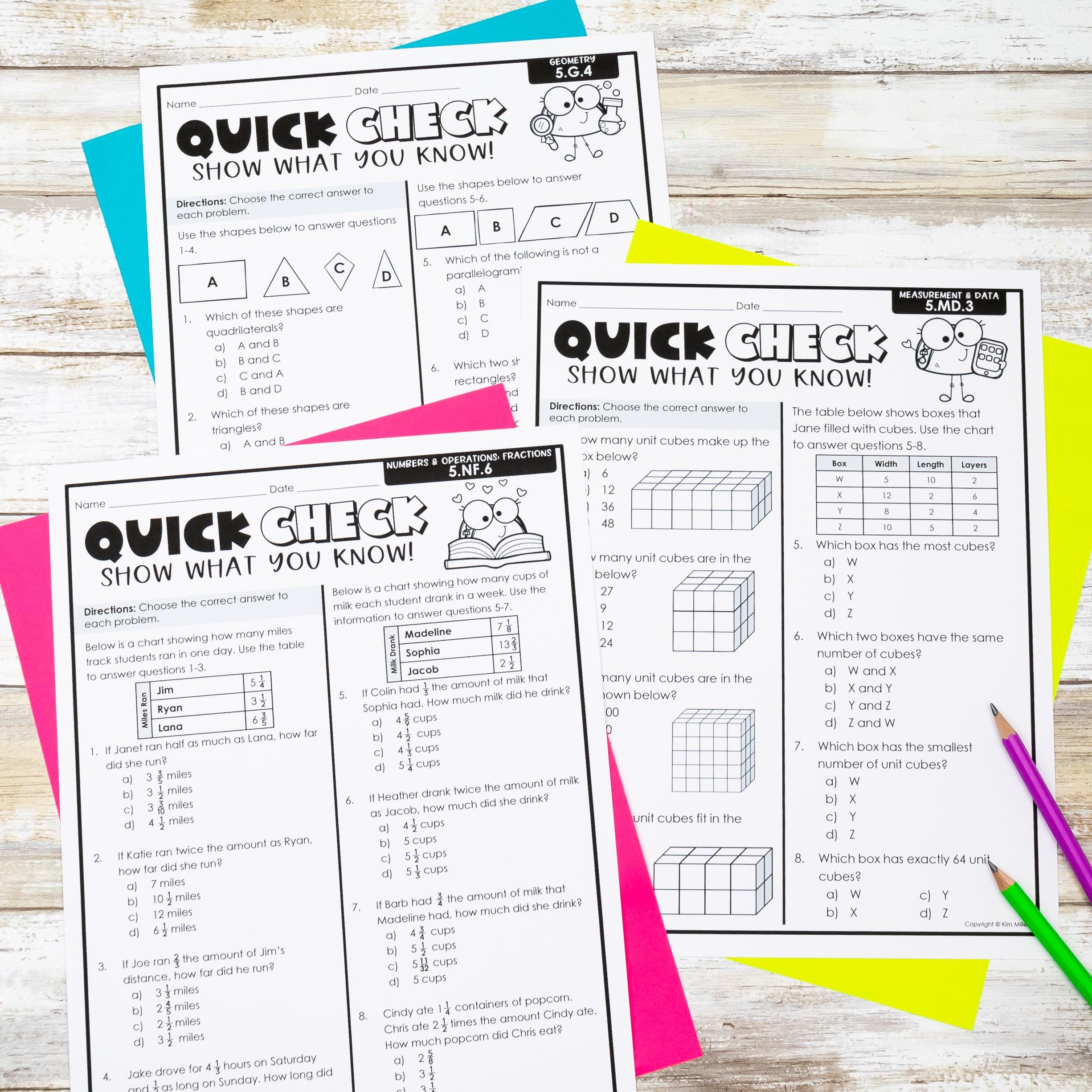 5th Grade Math Worksheet, 5th Grade Math Printable, Fifth Grade Math ...