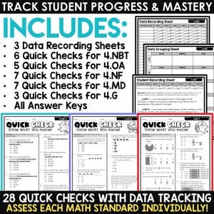4th Grade Math Worksheet, 4th Grade Math Printable, Fourth Grade Math ...