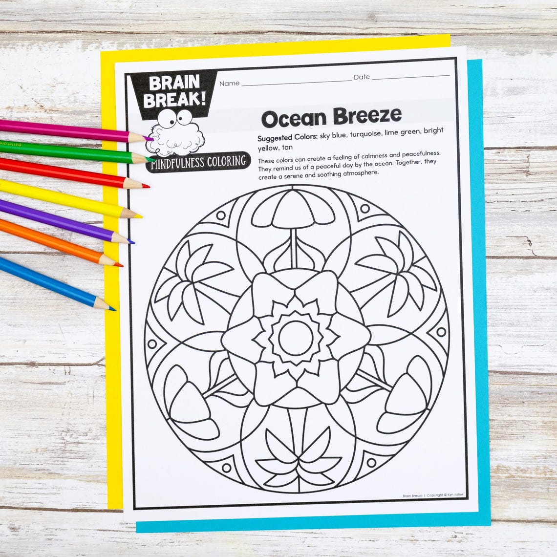 Mindfulness Coloring Pages Activities for Kids Coloring Pages for Kids ...